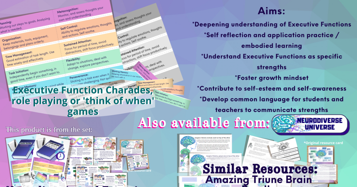 Executive Functions Charades strip sheet