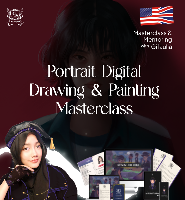 Masterclass - Semi Realism Digital Portrait Drawing & Painting Masterclass [ENGLISH DUB]