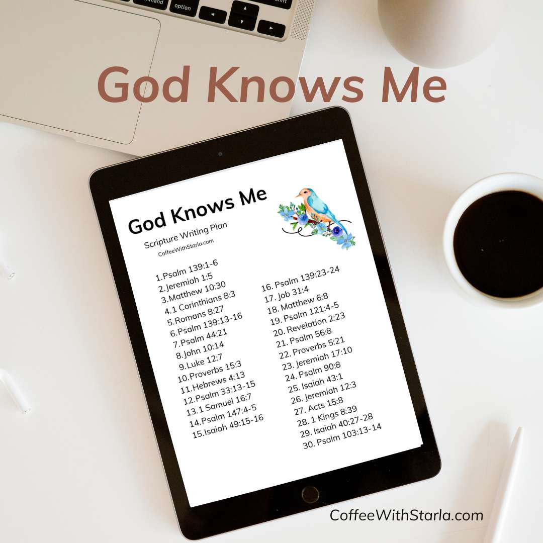 God Knows Me Scripture Writing Plan Printable