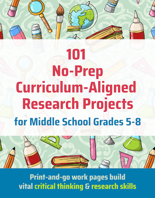 101 No Prep Middle School Research Projects