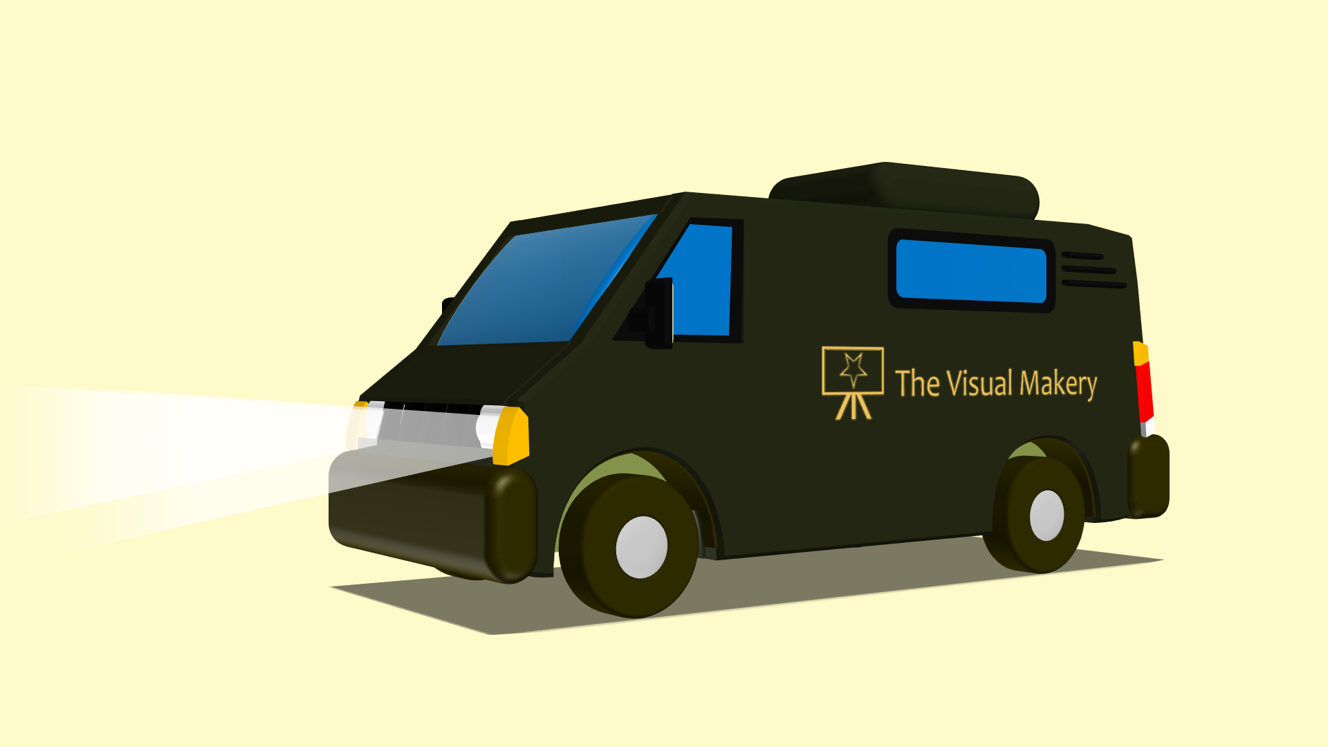 PowerPoint 3D Model - Commercial Van