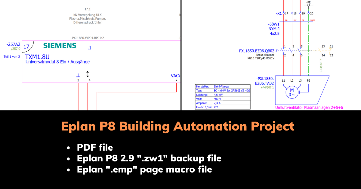 Download Eplan Project Siemens Desigo for a German based factory