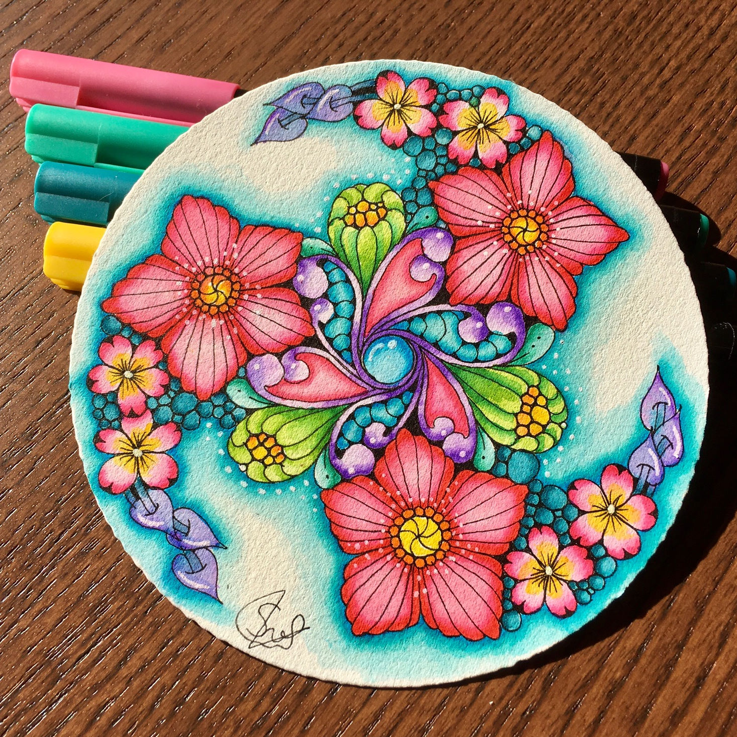 Tangle at Stefanie's: Spring Zendala