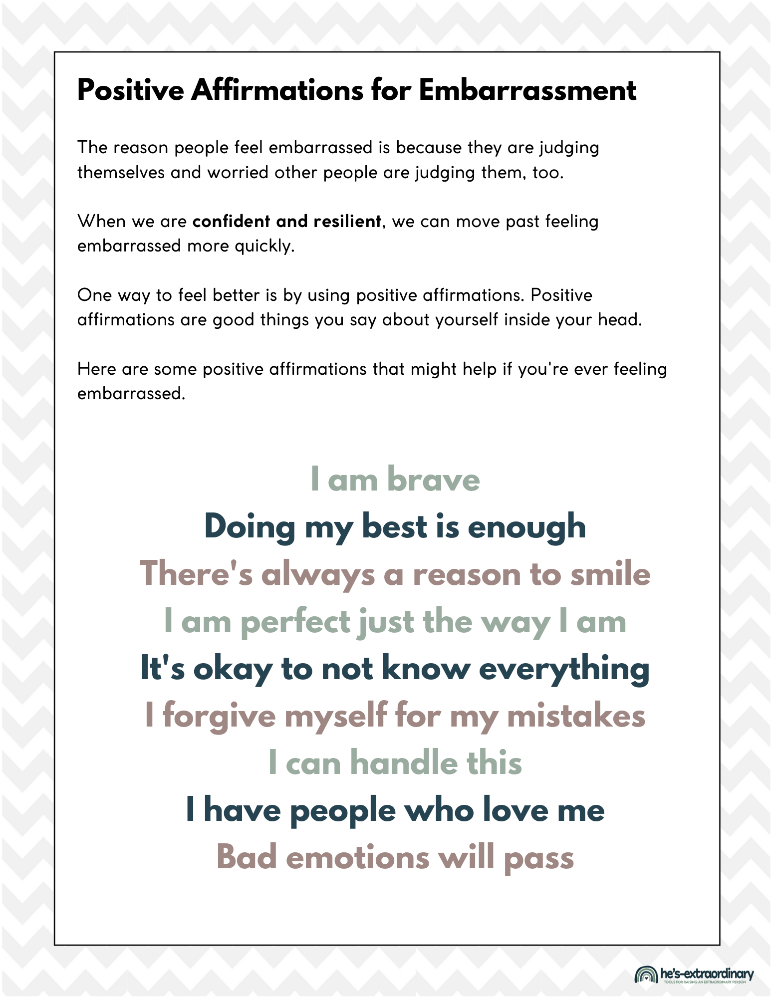 Coping With Embarrassment