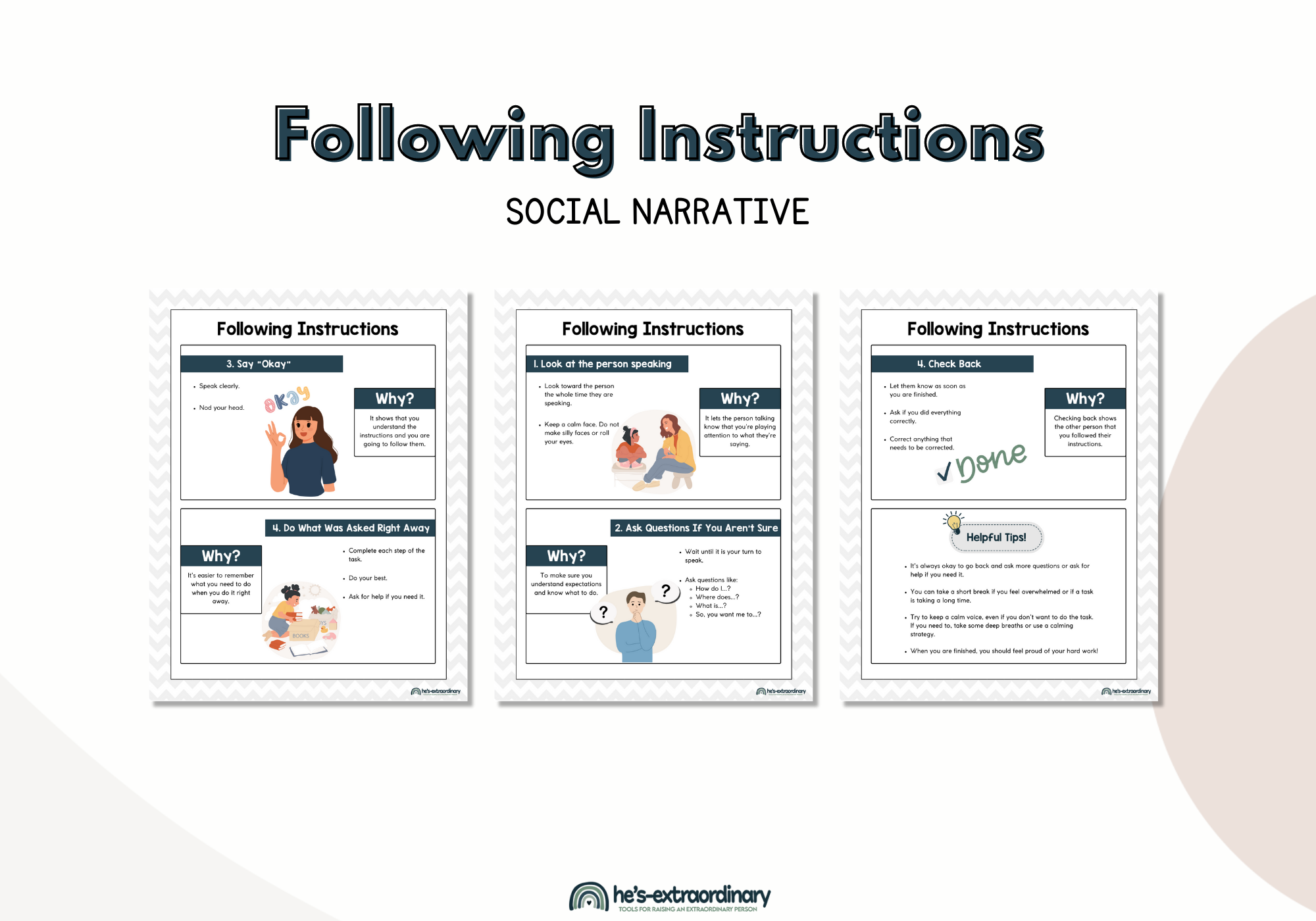 Following Instructions Social Narrative