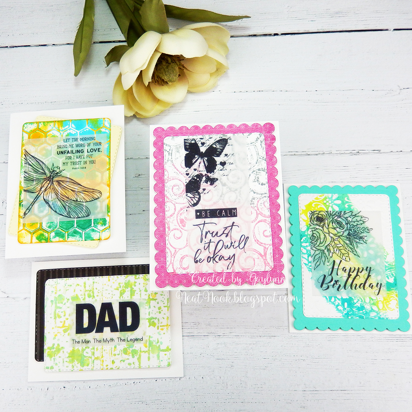 Embossing Folders 4 Ways Using Ink Pads 4 Cards
