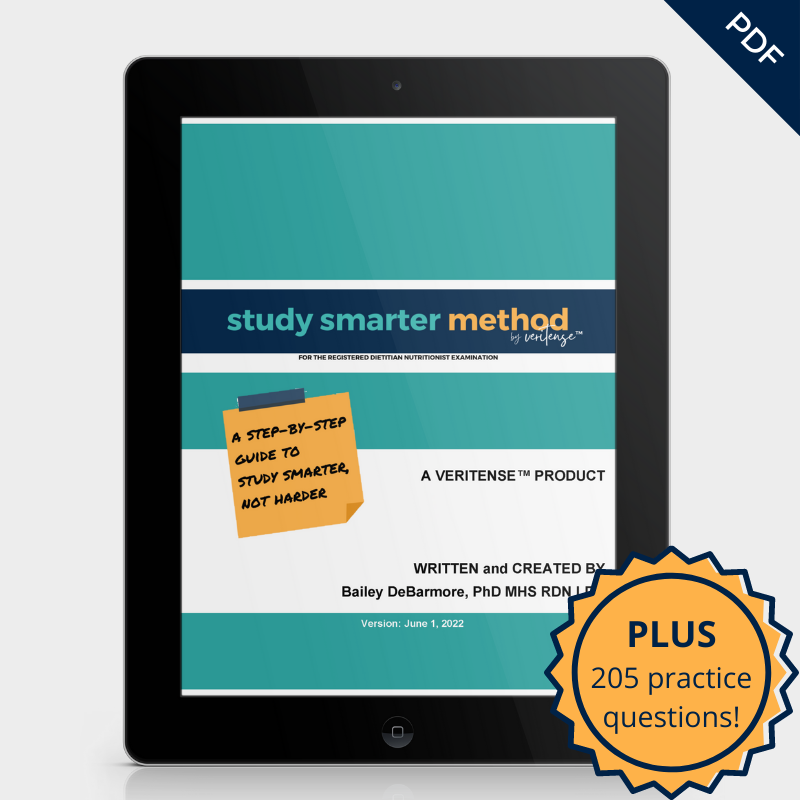 Study Smarter Method E-Book for the RD Exam (with Practice Questions)