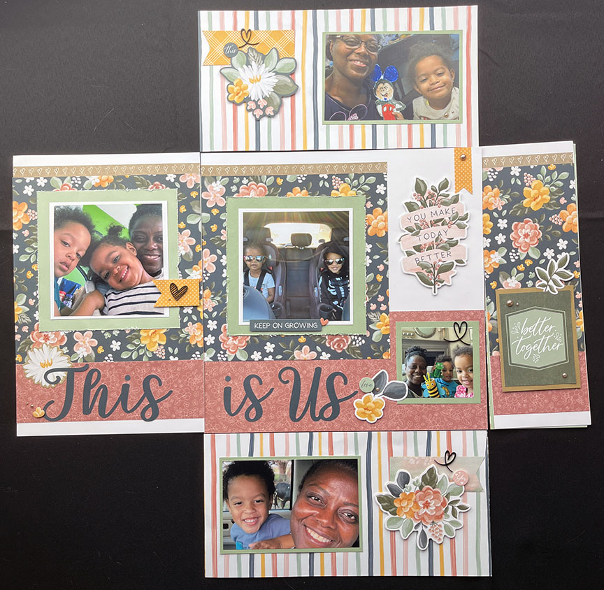 Explosion Scrapbook Layout