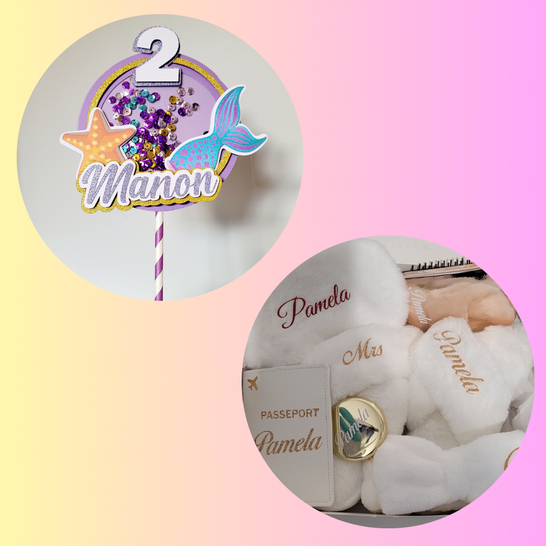 PACK : Coffret et cake topper sur silhouette