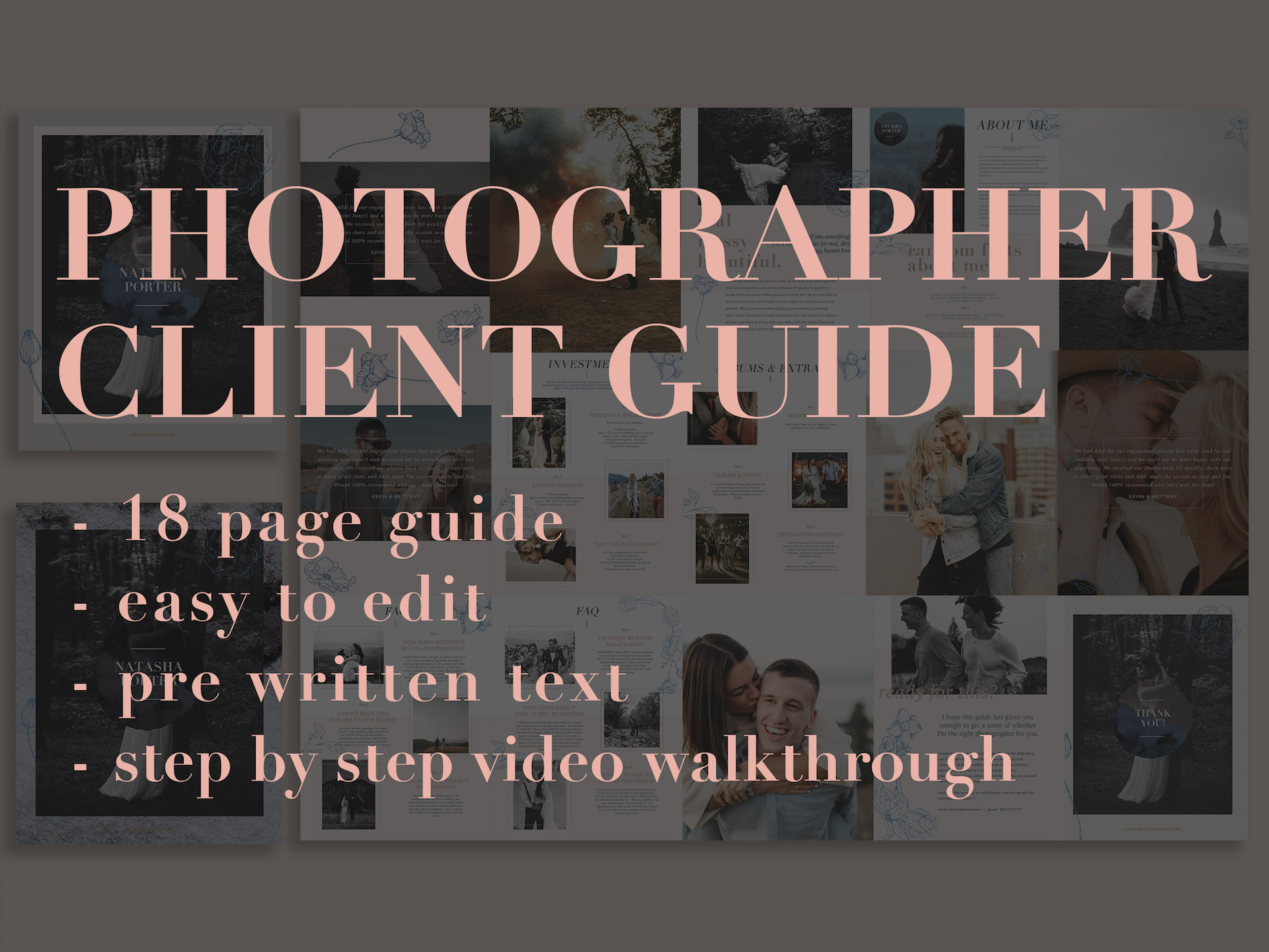 Wedding Photography Welcome Guide Template