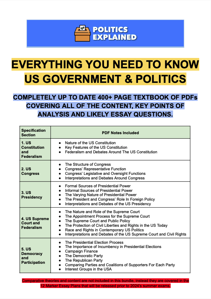 US Government and Politics Updated Online Textbook - Edexcel A Level ...