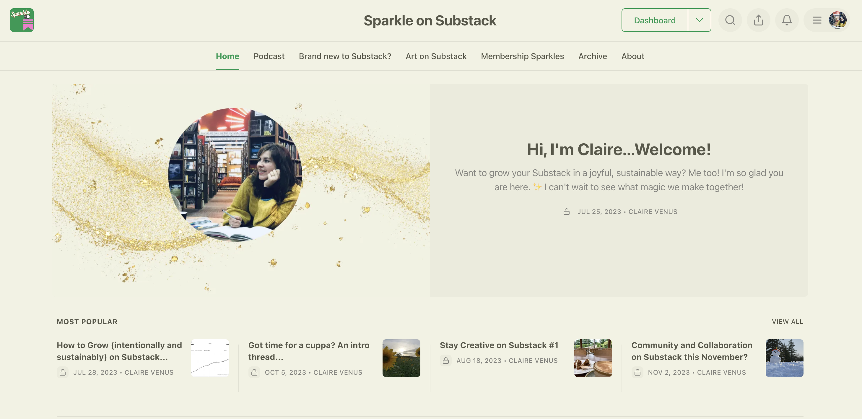 The Sparkle on Substack Audit with Claire Venus