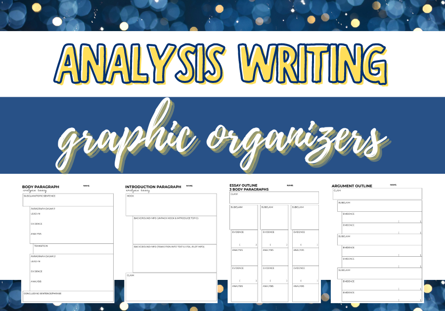 Analysis Writing Graphic Organizers