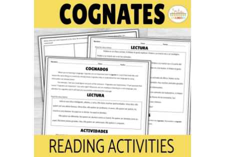 Spanish Cognates Reading Activities with Digital Version