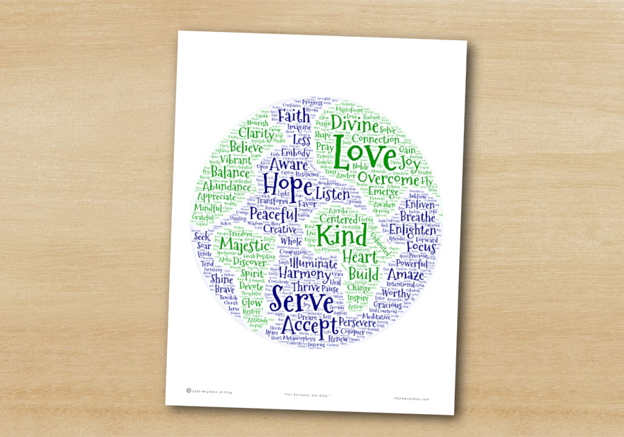 Earth Word Art Print