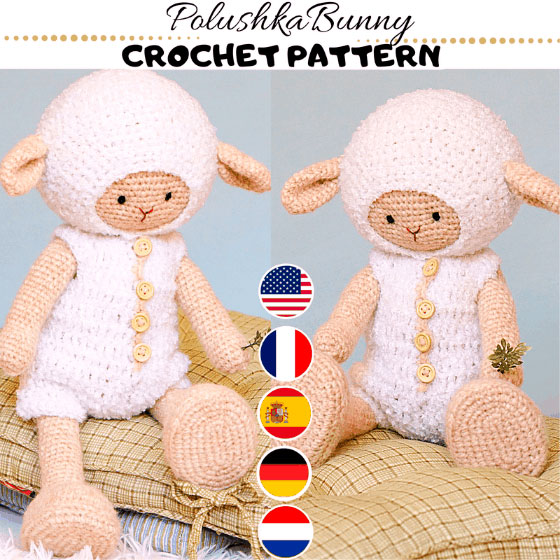 Knitting baby Bunny Pattern - 10''/25cm