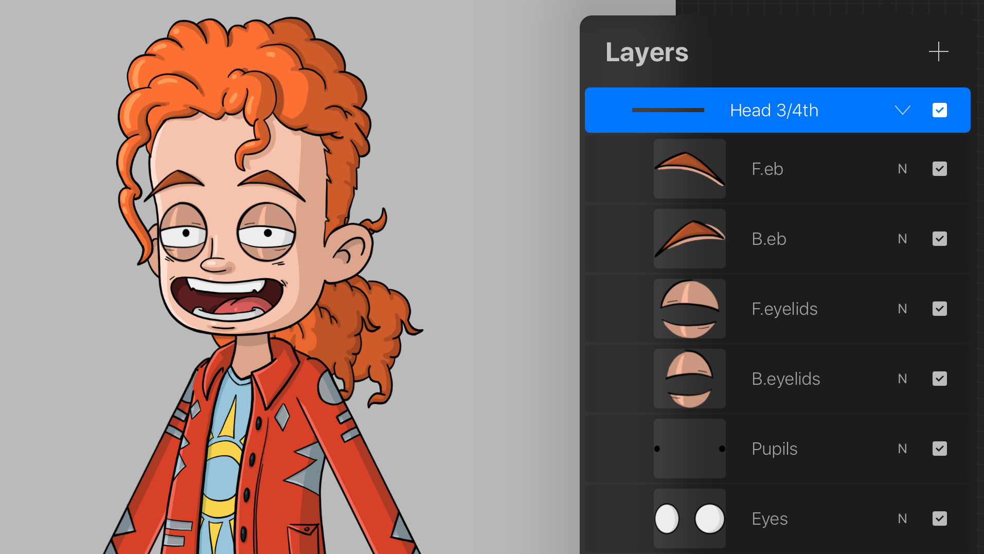 Designing Animatable PSD Characters in Procreate