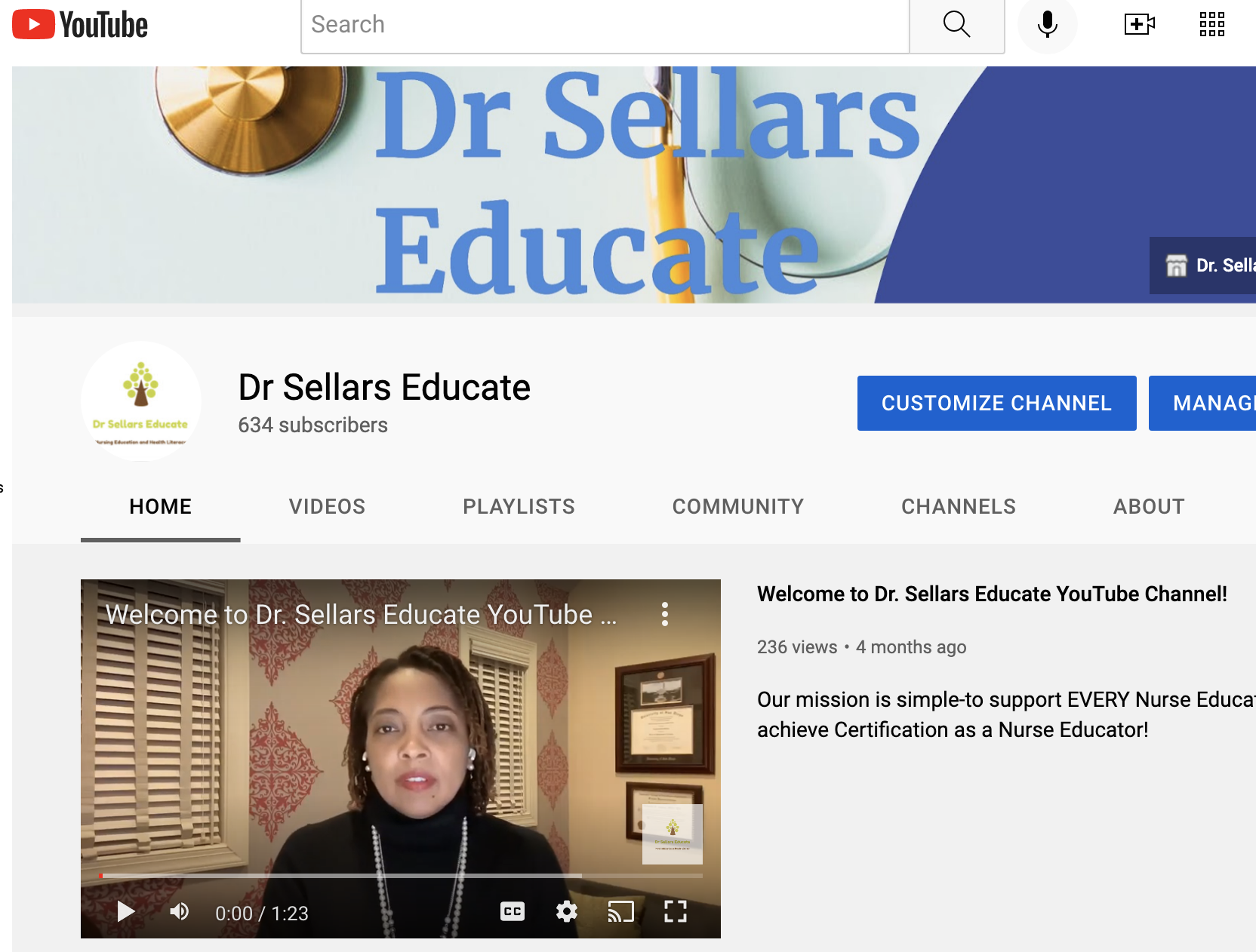 Dr. Sellars Educate YouTube Directory