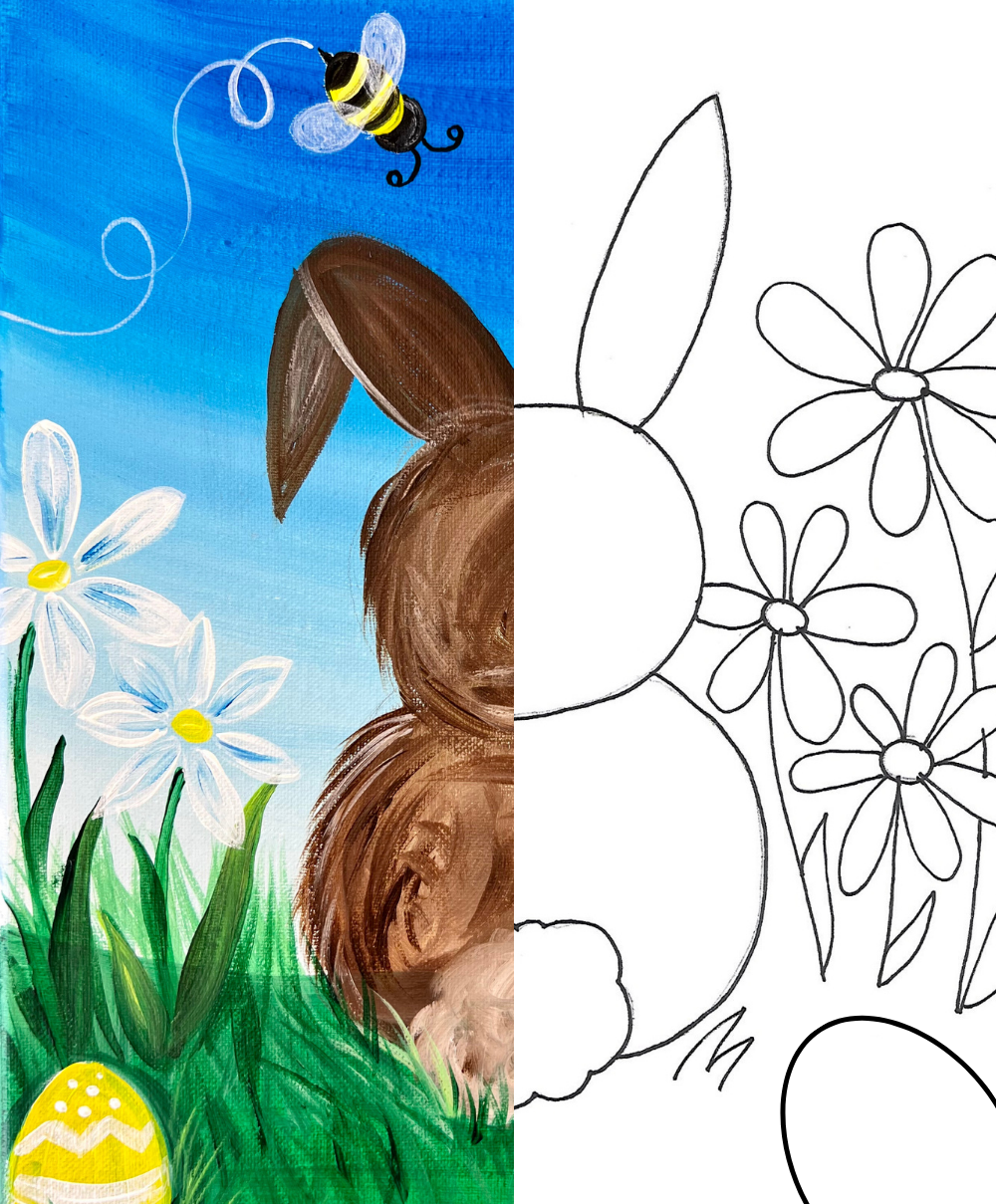 Chocolate Easter Bunny Acrylic Painting Tutorial
