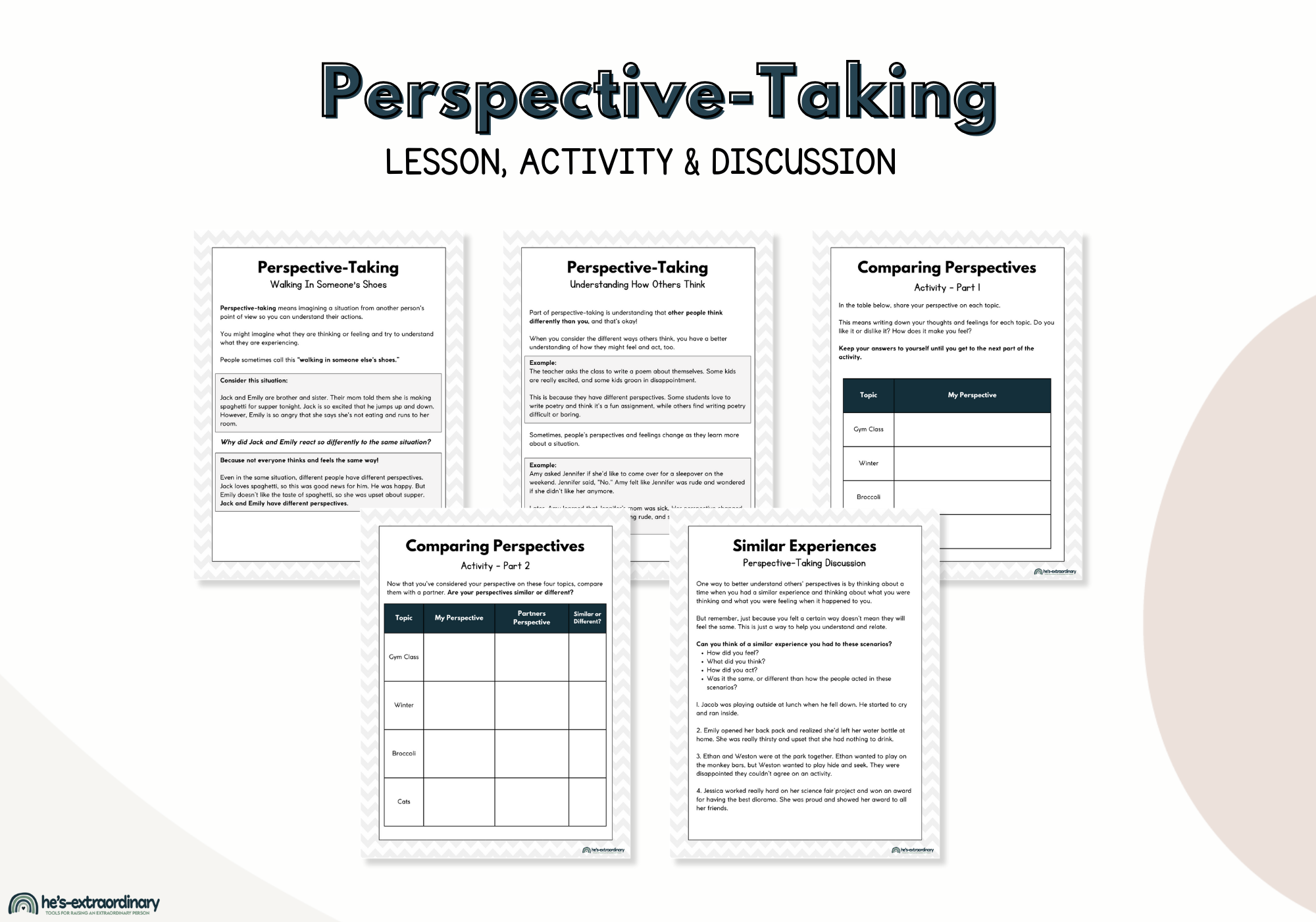 Perspective-Taking Lesson, Activity, and Discussion