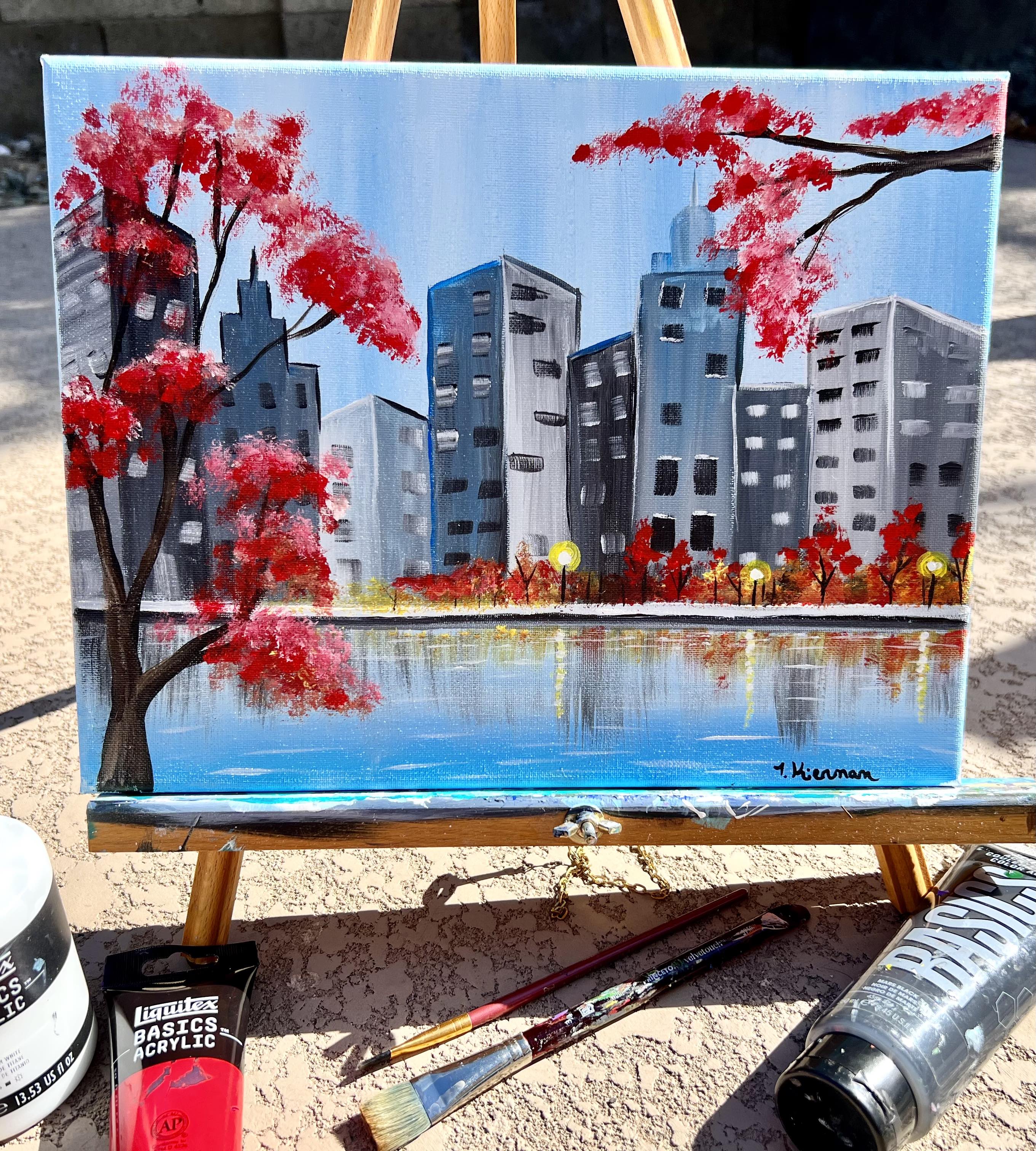 Fall In The City - Acrylic Painting Tutorial Download