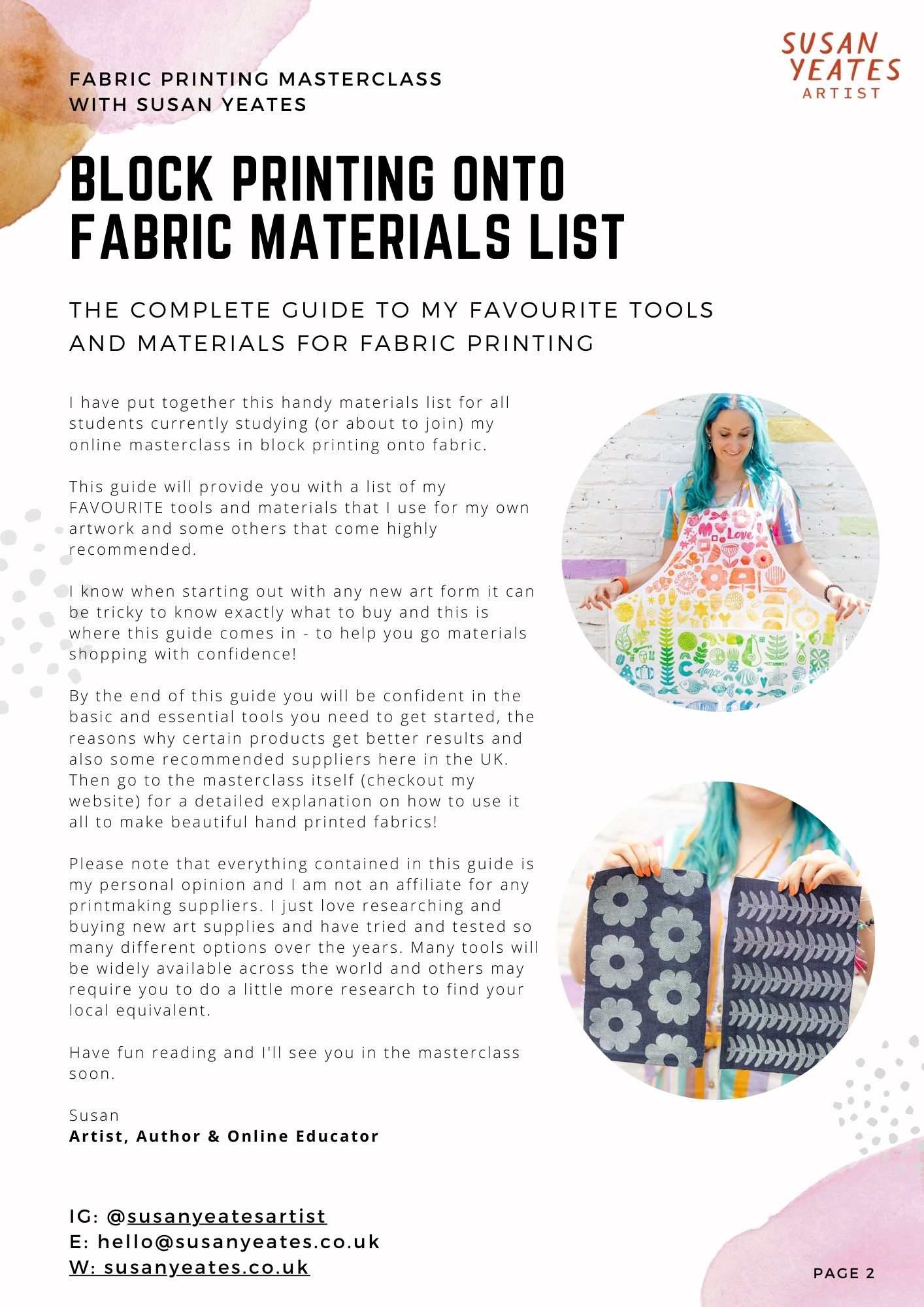 Fabric Printing Materials Guide