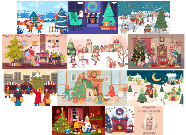 Kit 11 Scènes Imagées de Noël - Lis et Trouve & Questions