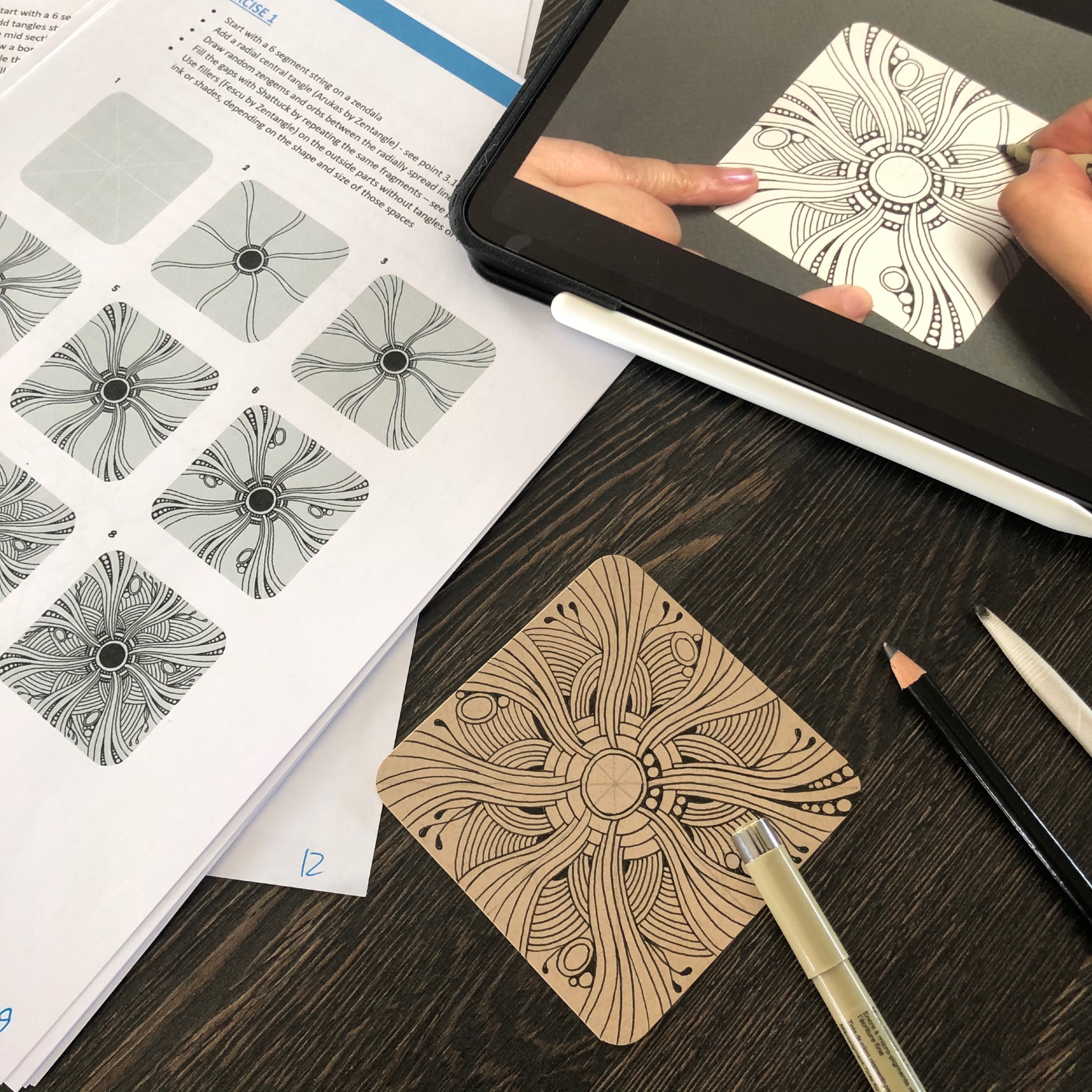Online Zentangle Art Classes - Zen Linea - Anica Gabrovec