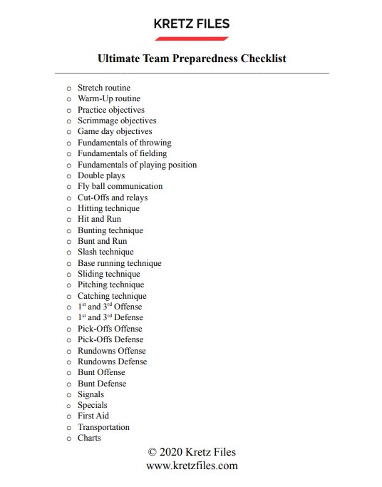 FREE Objectives and Checklist