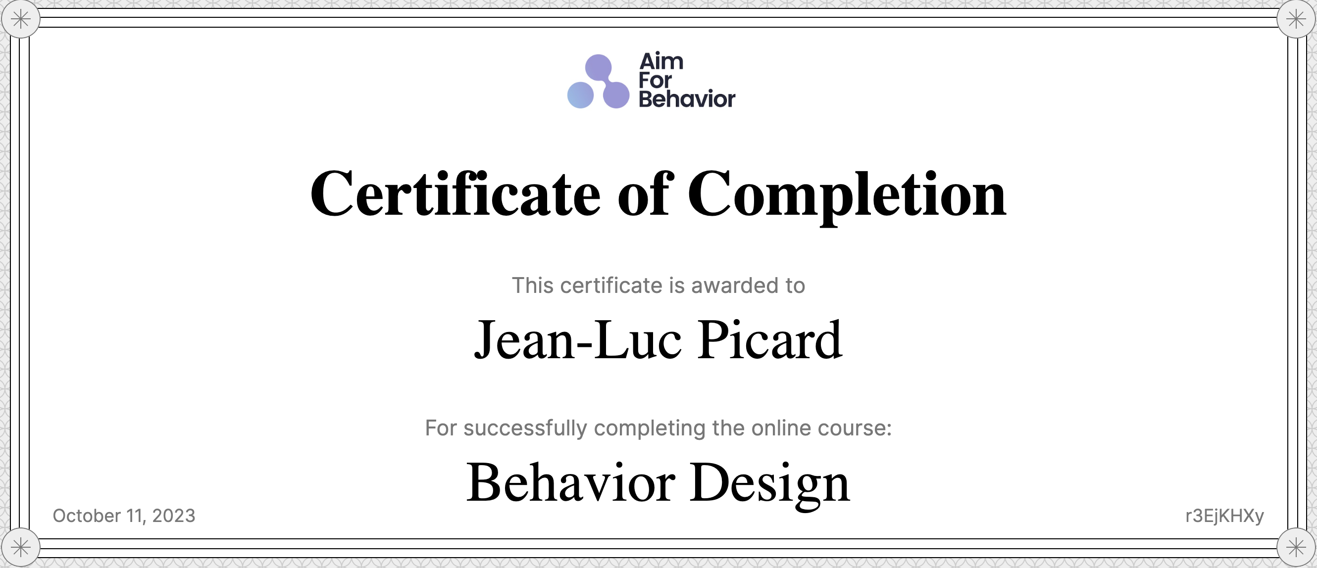 Behavior Design