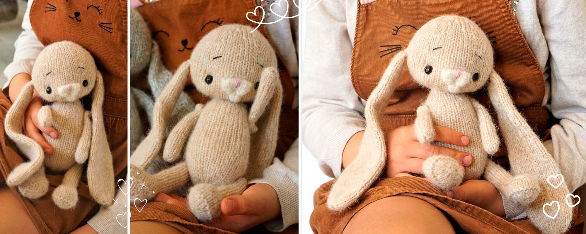Knitting baby Bunny Pattern - 10''/25cm