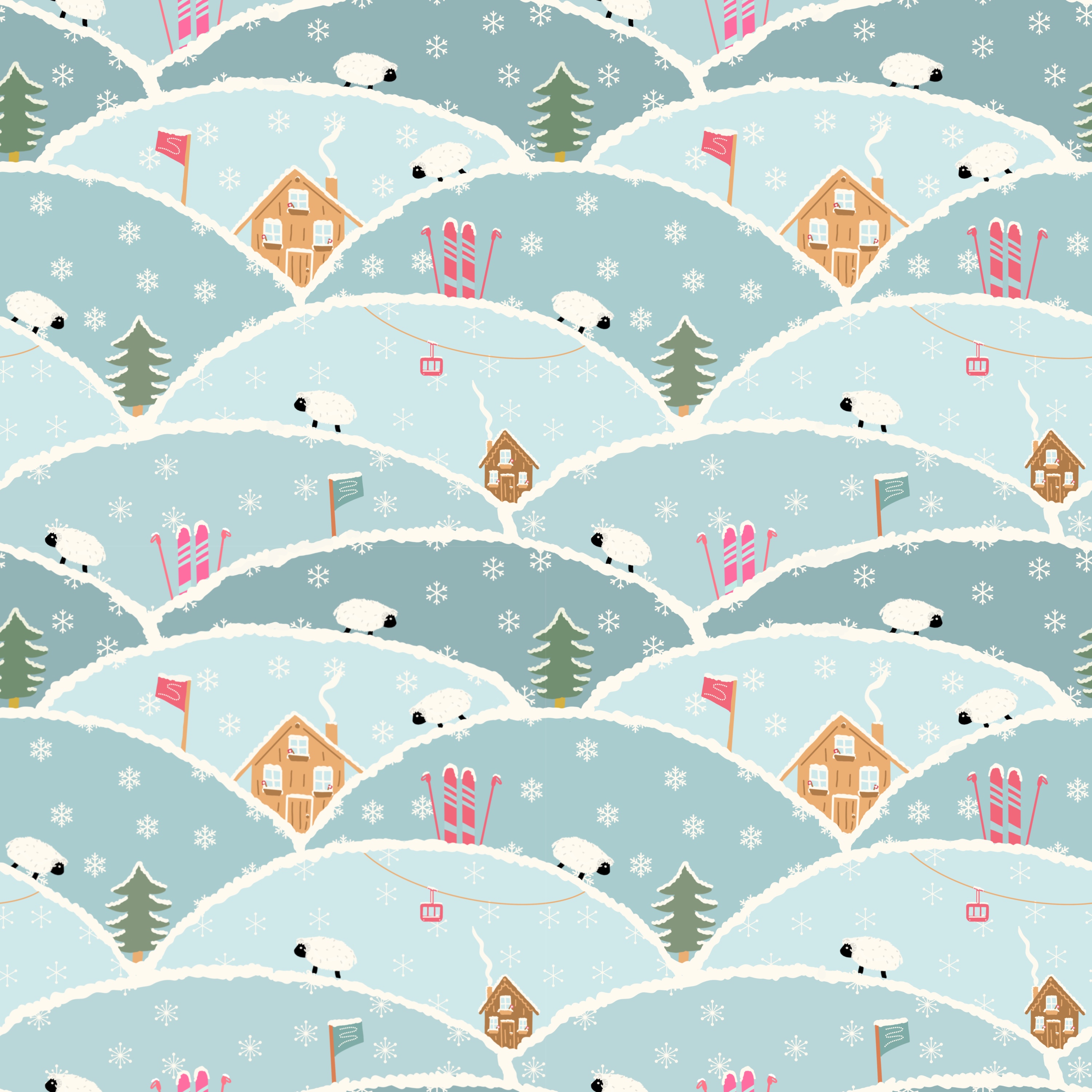 Christmas Scene Pattern