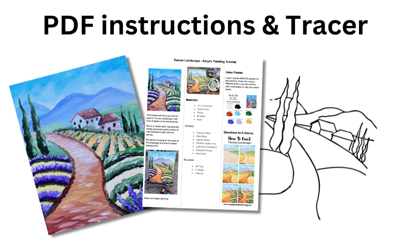 Tuscan Landscape - Acrylic Painting Tutorial