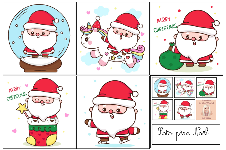 Loto père Noël - Langage Oral petites phrases, Lecture de phrases et de ...