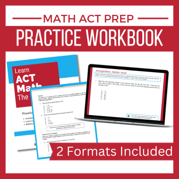 Math ACT Prep Practice Workbook