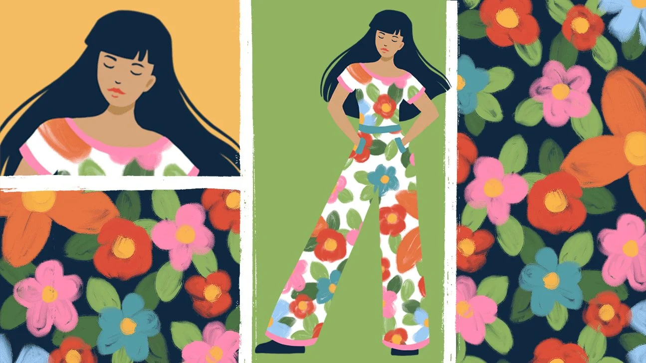 Draw Stylized Characters in Pattern Outfits